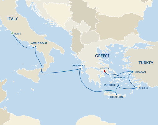Cruises from Rome to Athens - 2024-2026 Seasons