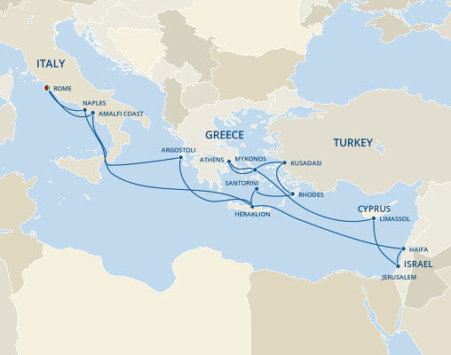 Cruises Starting and Ending in Rome - 2023-2025 Seasons