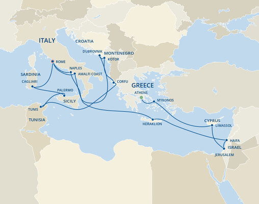 Cruises from Athens to Rome - 2023-2026 Seasons