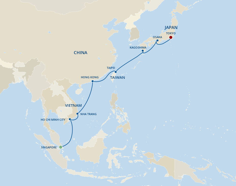 Southeast Asia & Japan - Princess (13 Night Cruise from Singapore to Tokyo)