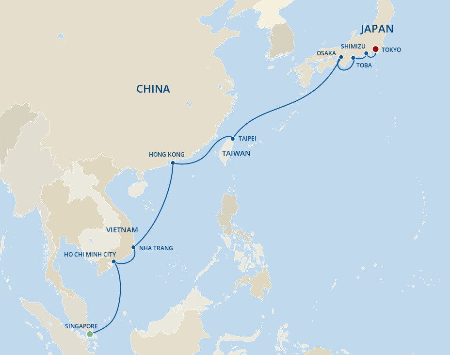 Southeast Asia & Japan - Princess (13 Night Cruise from Singapore to Tokyo)
