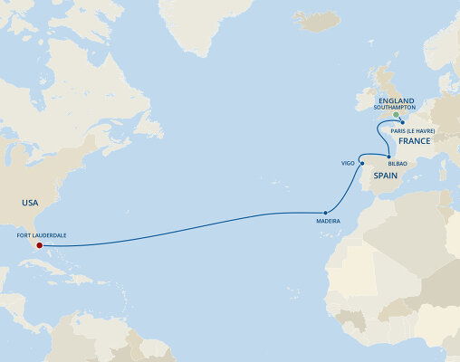 Transatlantic Cruises Starting In October 2025
