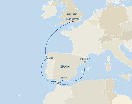 Cruises from Spain to England - 2025-2027 Seasons