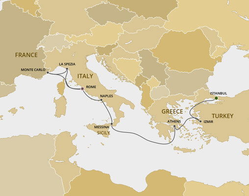 Cruises from Istanbul to Rome - 2024-2026 Seasons