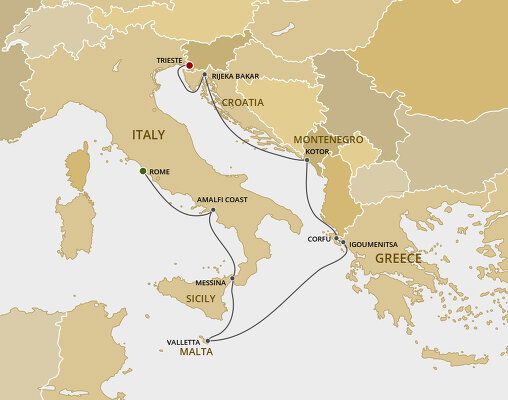 Cruises from Rome to Venice - 2025-2027 Seasons