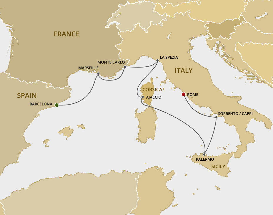 Plazas & Colonnades - Regent Seven Seas (9 Night Cruise from Barcelona ...