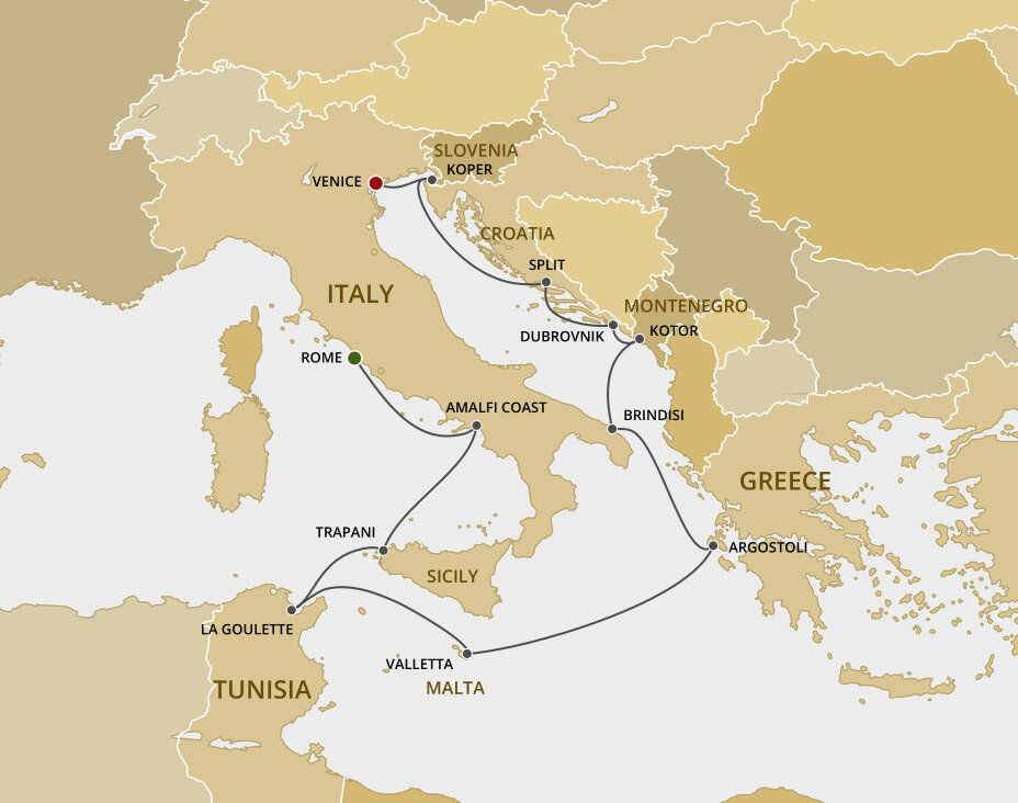 Venetian Vistas - Regent Seven Seas (13 Night Cruise from Rome to Venice)