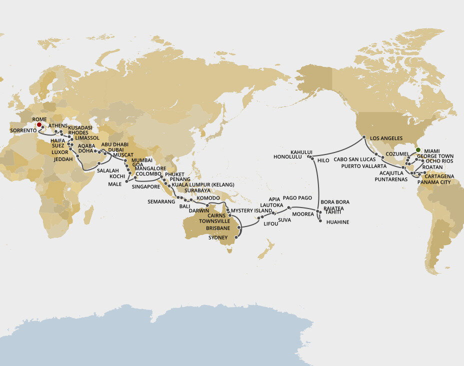 Navigate The World - Regent Seven Seas (127 Night Cruise from Miami to ...