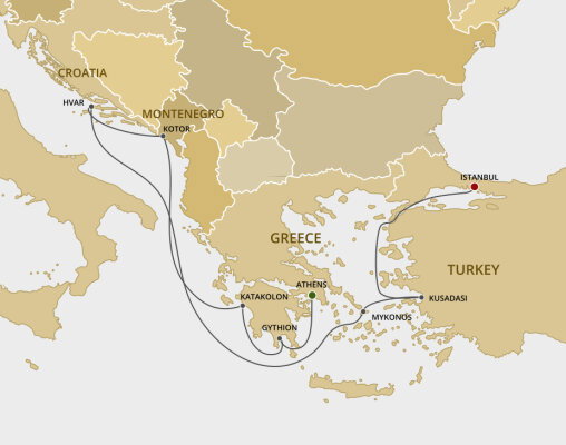 Cruises from Athens to Istanbul - 2025-2027 Seasons