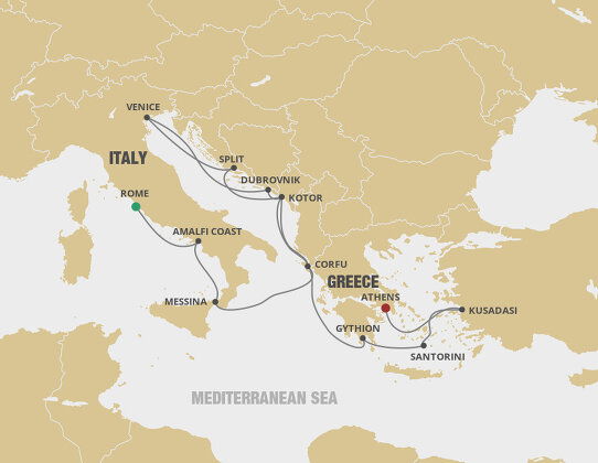Cruises from Rome to Athens | 2021 & 2022 Seasons
