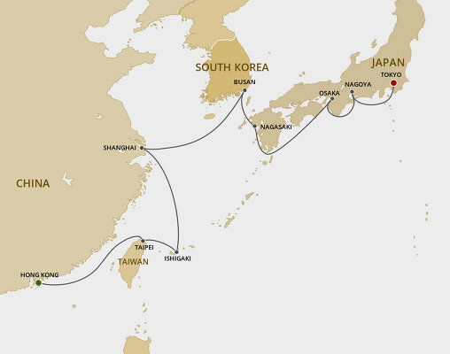 Cruises from Hong Kong to Japan - 2025-2027 Seasons