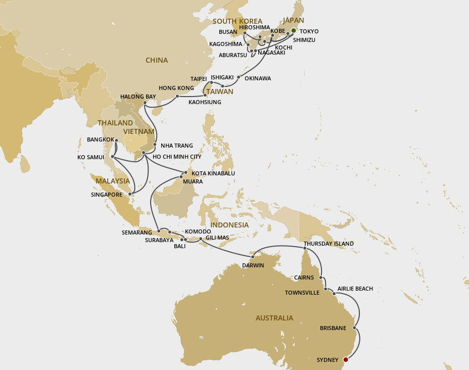 Grand Asia Exploration - Regent Seven Seas (63 Night Cruise from Tokyo ...