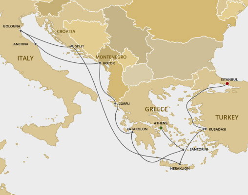 Cruises from Athens to Istanbul - 2024-2026 Seasons