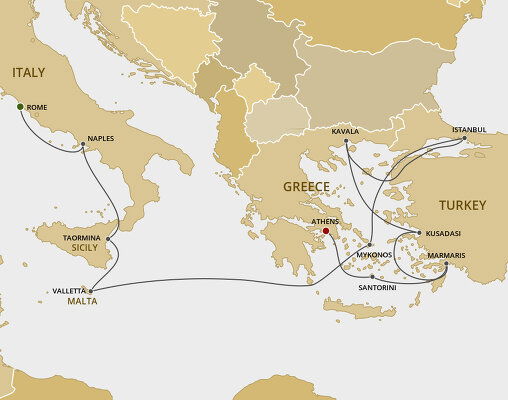 Cruises from Rome to Athens - 2022, 2023 & 2024 Seasons