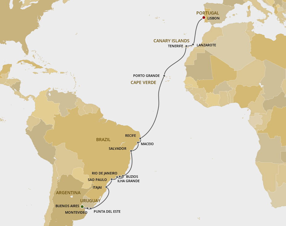 Sea routes and distances