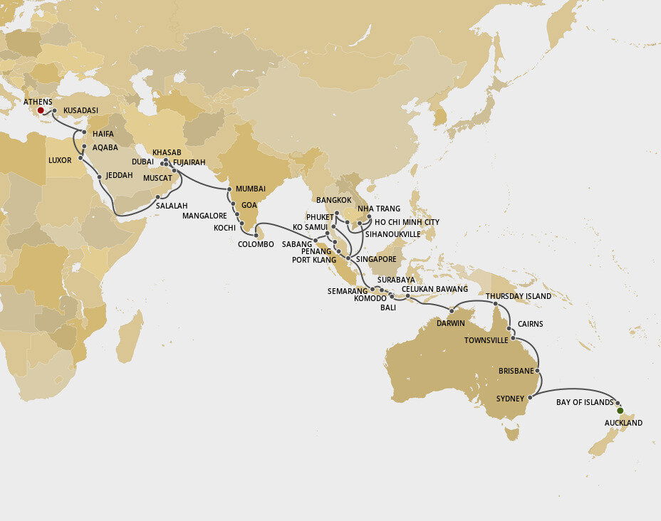 Grand Spice Route Quest - Regent Seven Seas (70 Night Cruise from ...