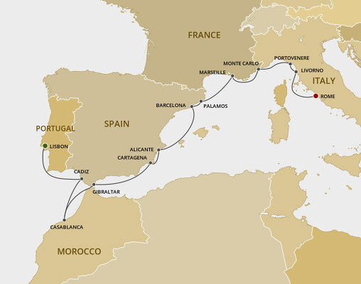 Cruises from Portugal to Italy - 2023, 2024 & 2025 Seasons