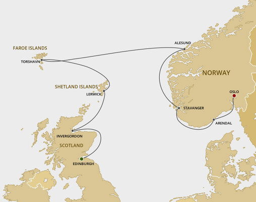 Cruises from Scotland to Norway - 2025-2027 Seasons