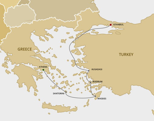 Cruises from Athens to Istanbul - 2025-2027 Seasons