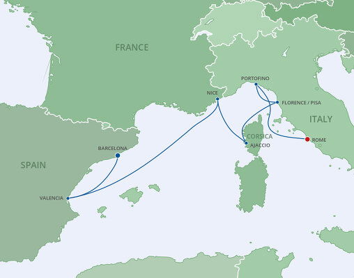 Cruises from Barcelona to Rome - 2023, 2024 & 2025 Seasons