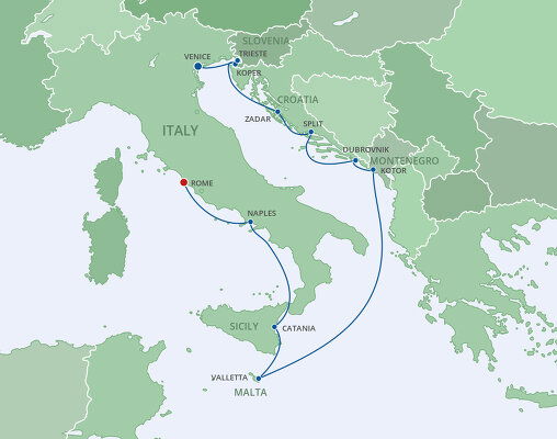 Cruises from Venice to Rome - 2024-2026 Seasons