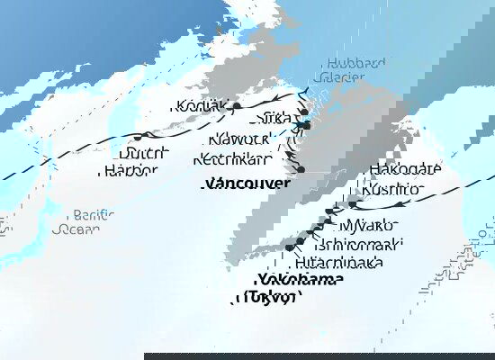 Cruises from Vancouver to Tokyo - 2025-2027 Seasons
