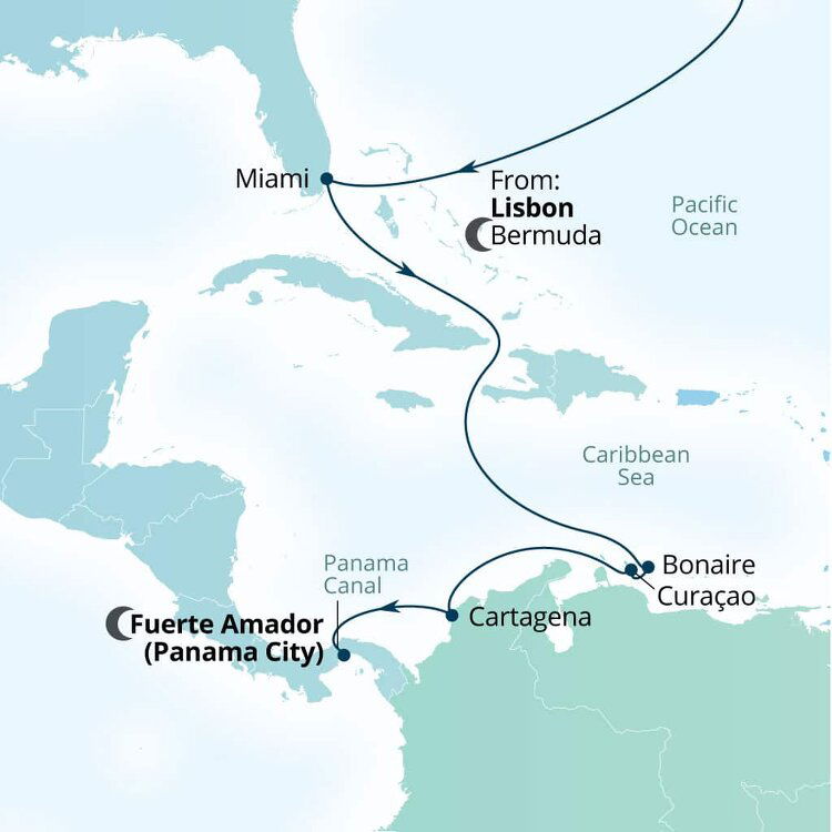 Atlantic Crossing & Panama Canal Passage - Seabourn (22 Night Cruise ...