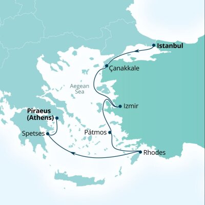 Cruises from Istanbul to Athens - 2025-2028 Seasons