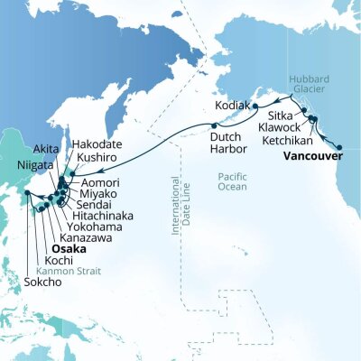 Cruises from Canada to Japan - 2025-2027 Seasons