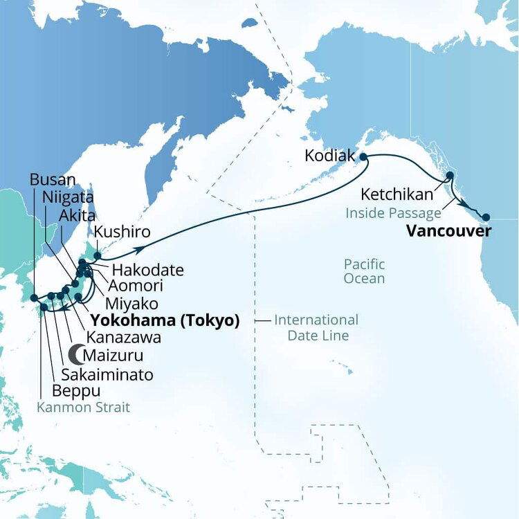 In-depth Japan Exploration & Pacific Passage - Seabourn (31 Night ...