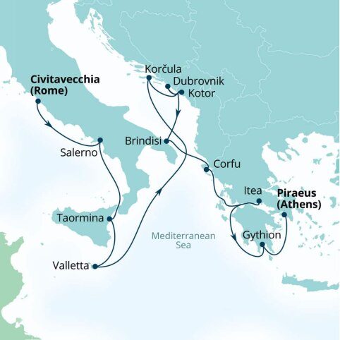 Cruises from Rome to Athens | 2026-2028 | Global Journeys
