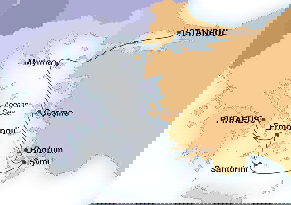 Cruises from Istanbul to Athens | 2 Reviews | 2021 & 2022 Seasons