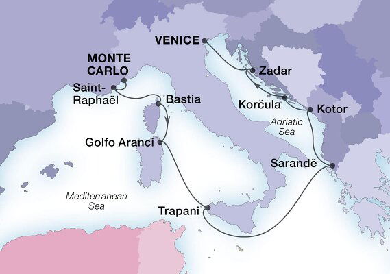 Cruises from France to Italy - 2023 & 2024 Seasons