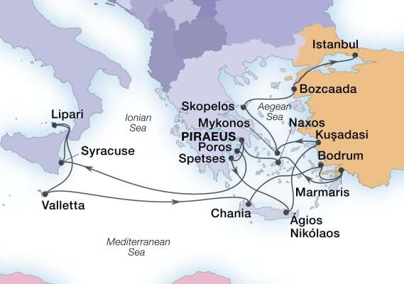 Cruises from Athens to Istanbul - 2023-2025 Seasons