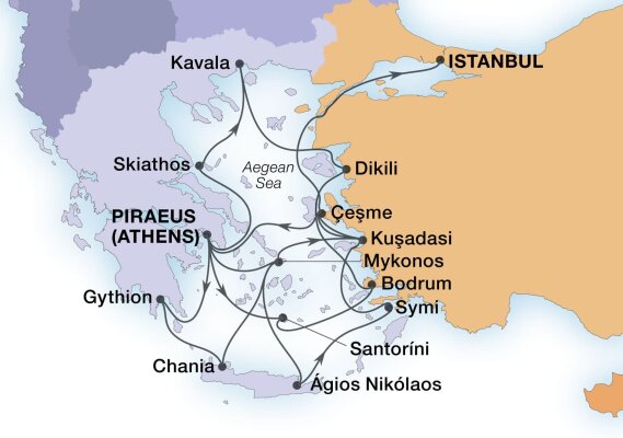 Cruises from Athens to Istanbul - 2024 & 2025 Seasons