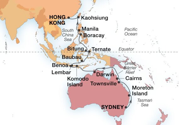 Cruises from Australia to Hong Kong - 2025 & 2026 Seasons
