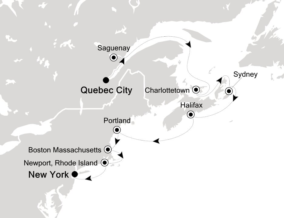 Quebec City to New York - Silversea (10 Night Cruise from Quebec City ...