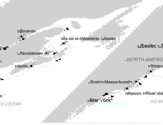 Cruises from New York to Quebec City - 2024-2026 Seasons