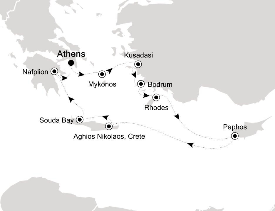 Athens to Athens - Silversea (11 Night Roundtrip cruise from Athens)