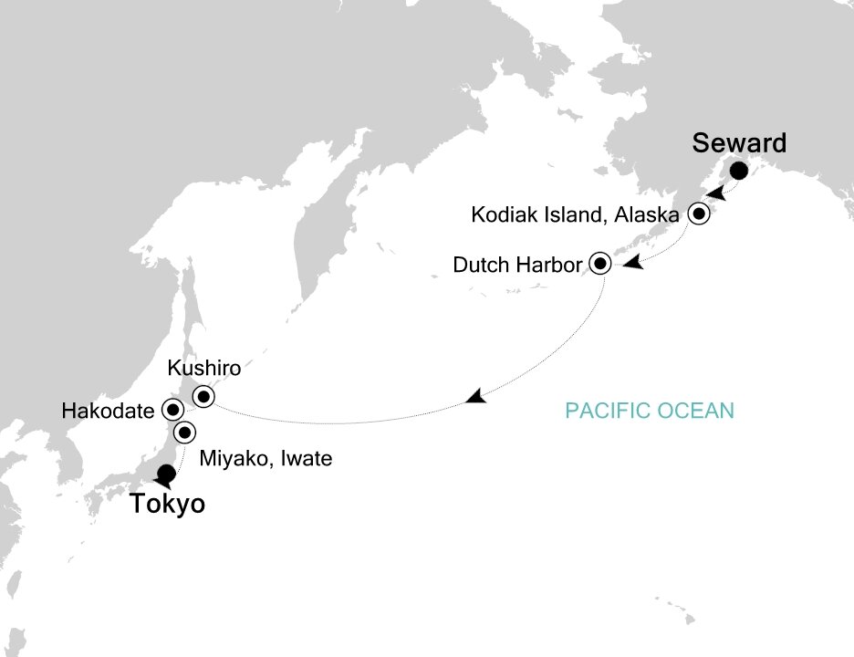 Seward, Alaska to Tokyo - Silversea (14 Night Cruise from Seward to Tokyo)