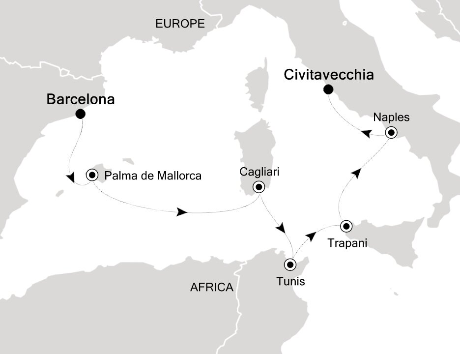 Barcelona to Rome - Silversea (7 Night Cruise from Barcelona to Rome)