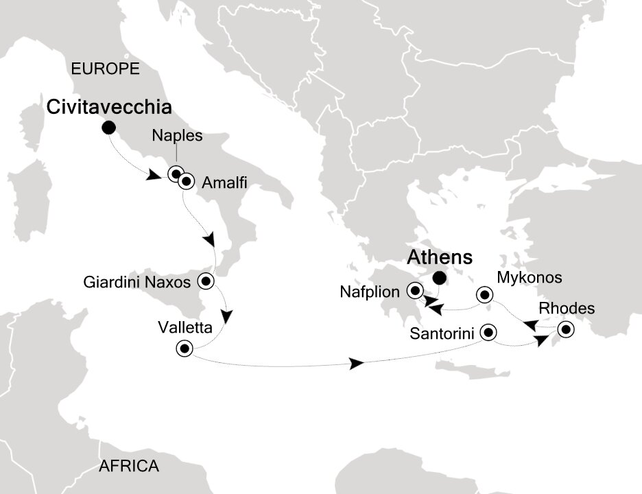 Rome to Athens - Silversea (11 Night Cruise from Rome to Athens)