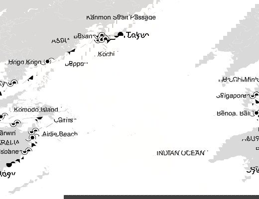 Cruises from Australia to Japan - 2026 & 2027 Seasons