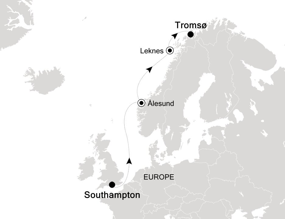 Southampton to Tromso - Silversea (6 Night Cruise from London to Tromso)