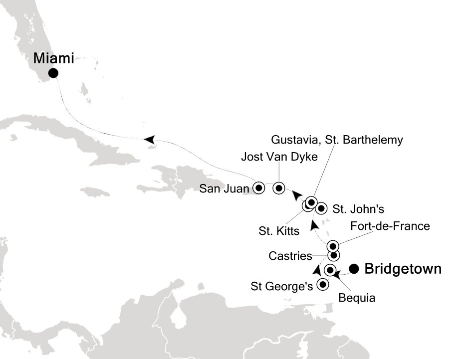 Bridgetown to Miami, Fl - Silversea (12 Night Cruise from Bridgetown to ...