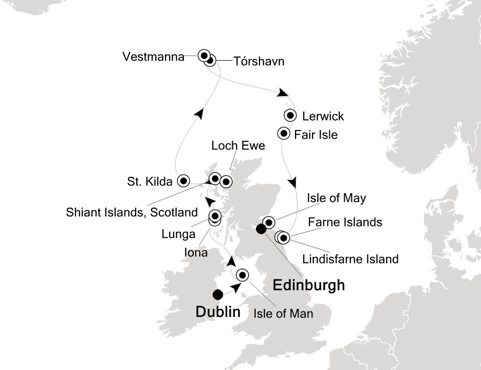Dublin to Rosyth (Edinburgh), Scotland - Silversea (11 Night Cruise ...