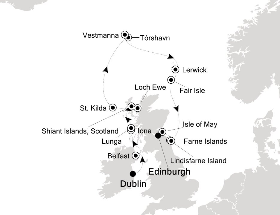 Dublin to Edinburgh (Leith) - Silversea (11 Night Cruise from Dublin to ...