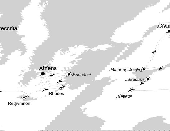 Cruises from Rome to Athens | 2021 & 2022 Seasons