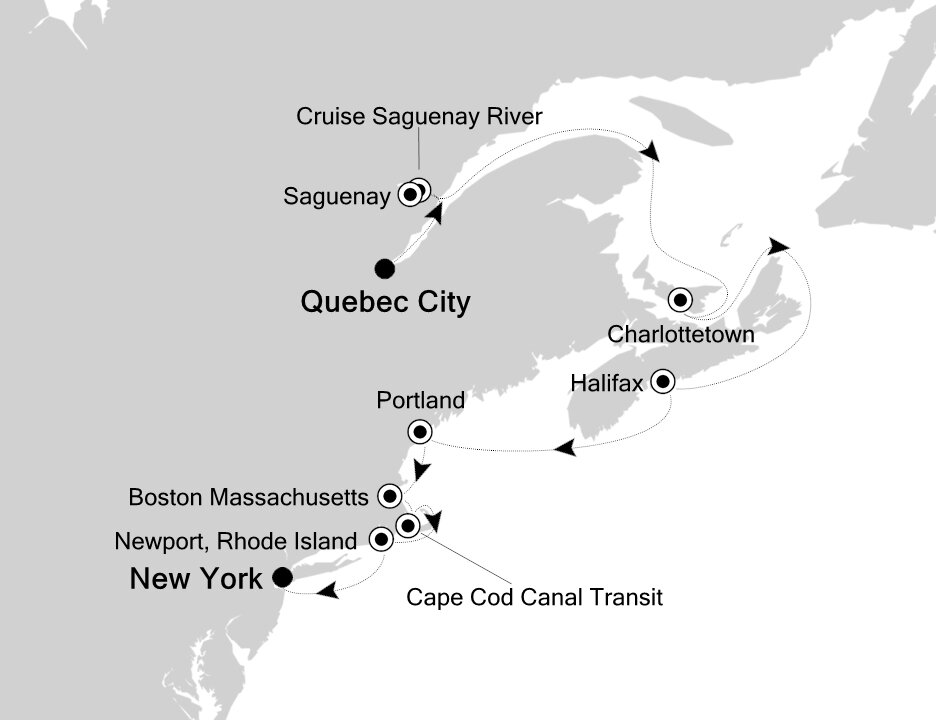 Quebec City to New York - Silversea (10 Night Cruise from Quebec City ...