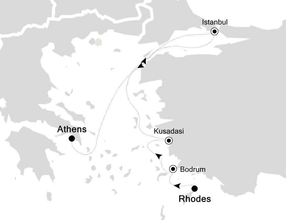 Rhodes to Athens - Silversea (7 Night Cruise from Rhodes to Athens)